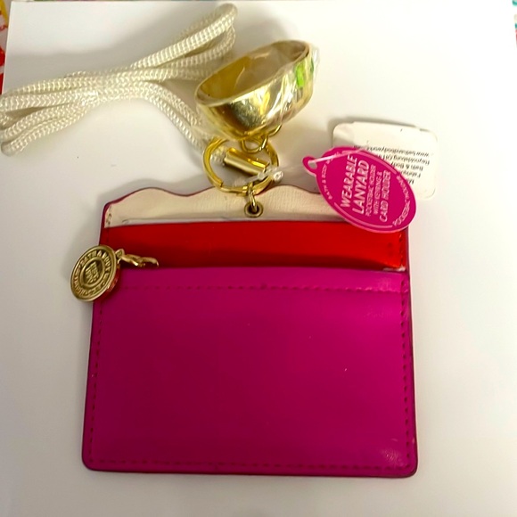 Bath & Body Works | Bags | Bath Body Works Pink Orange Wearable Lanyard ...